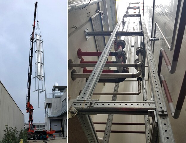 PREFABRICAGE VAN STEUNEN OM DE BOUWFASE TE VERSNELLEN. TRIGENE...