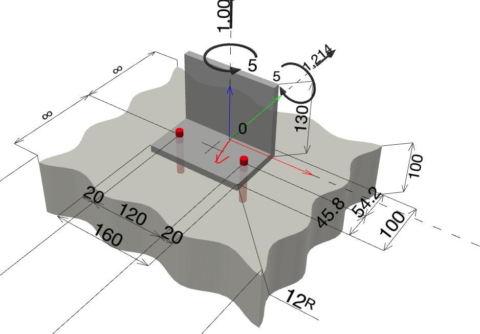Problem in Hilti Profis - anchors and base plate, Load point