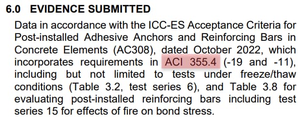 HIT-RE 500 V3 and ACI 355 - Hilti HIT-RE 500 V3, ACI 355 - Hil...