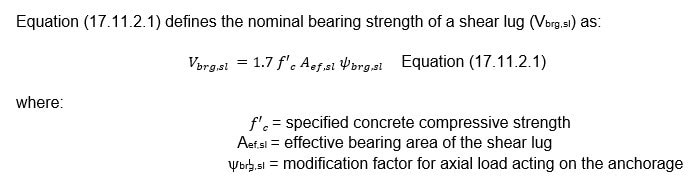 Integrating Shear Lug Design with ACI Anchoring-to-Concrete Pr...