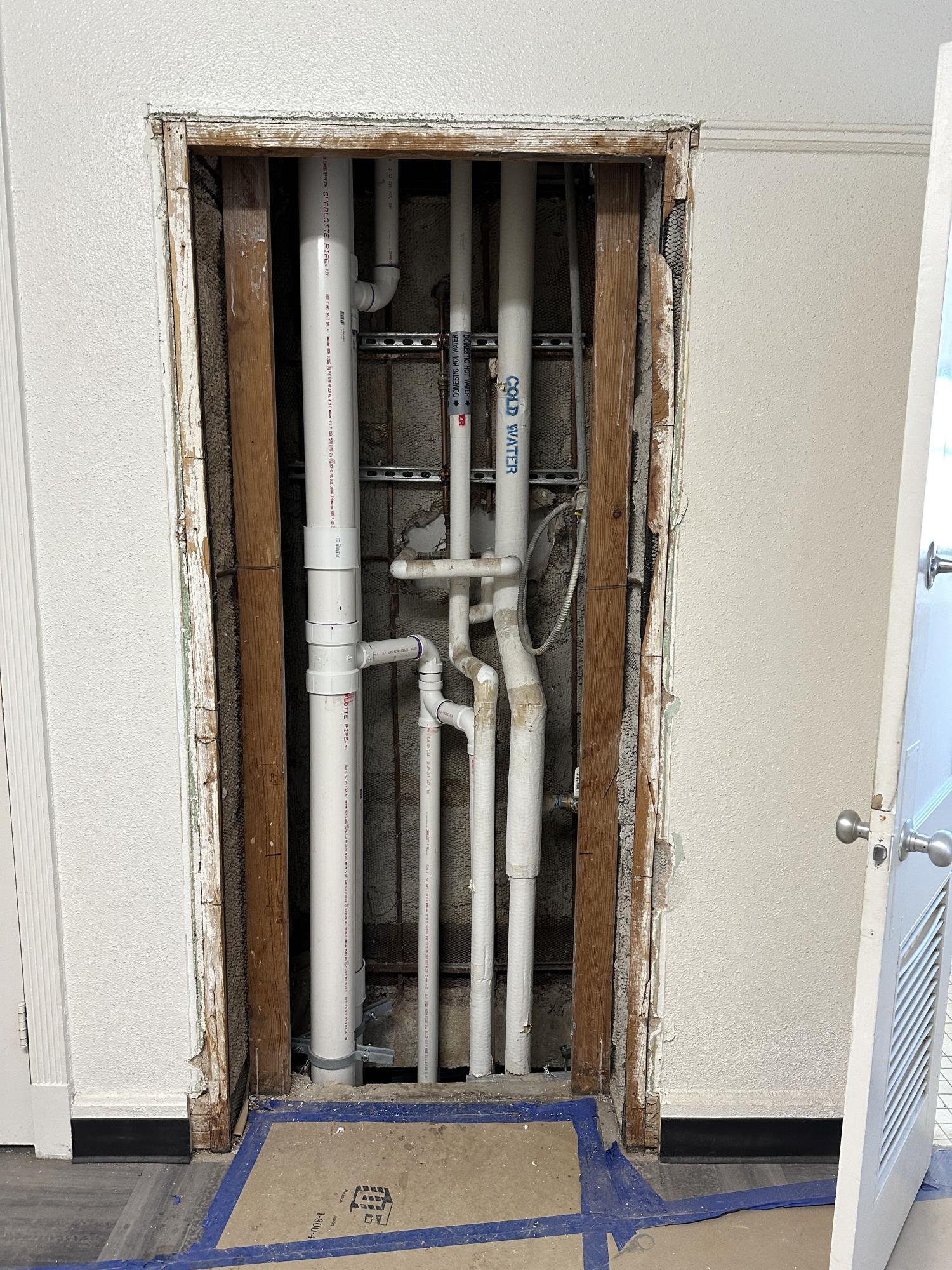 1 hour firestop barrier within an existing pipe chase - chase,...