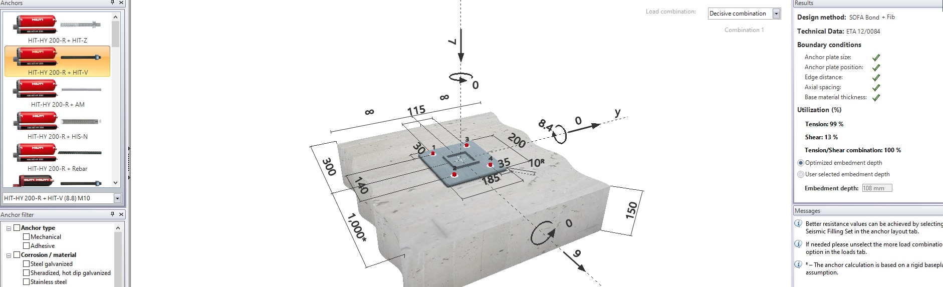 Hilti Anchor over Decking Slab - Deck slab, HILTI-HY200+HIT-V ...
