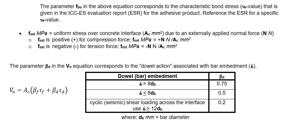 Interface Shear Transfer Design Using the Hilti Method For Pos...