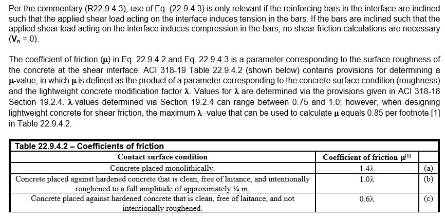 Shear Friction Design using ACI 318-19 Anchoring-to-Concrete P...
