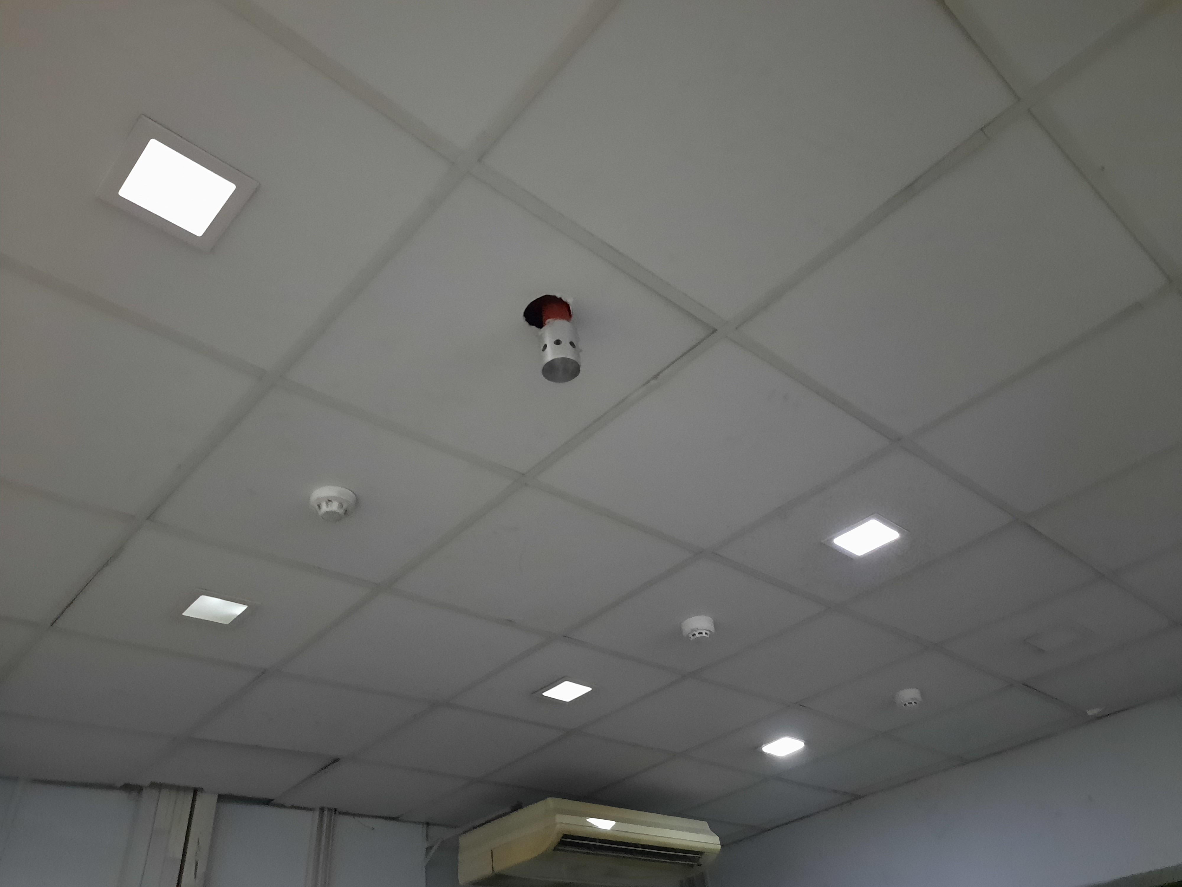 Sealing of floor tiles and ceiling tiles in rooms installed wi...