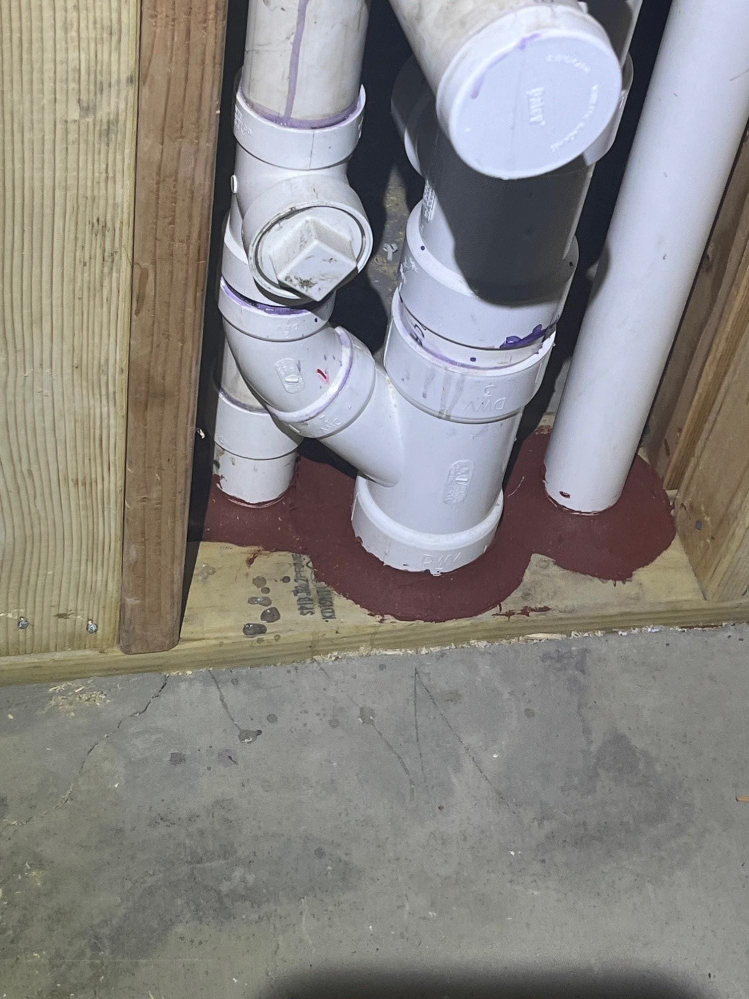 Collar for PVC Vent Pipe - PVC, collar, concrete floor, Wood Structure ...