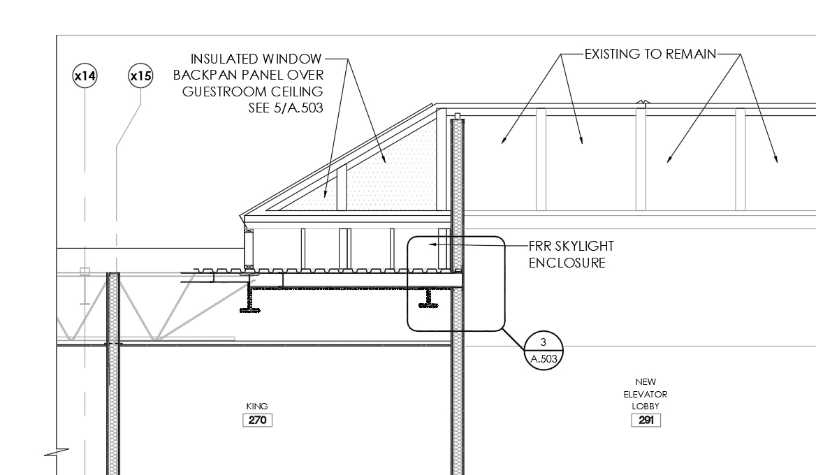 Spandrel Panel for Skylight closure - ULc firestop, fire rated...