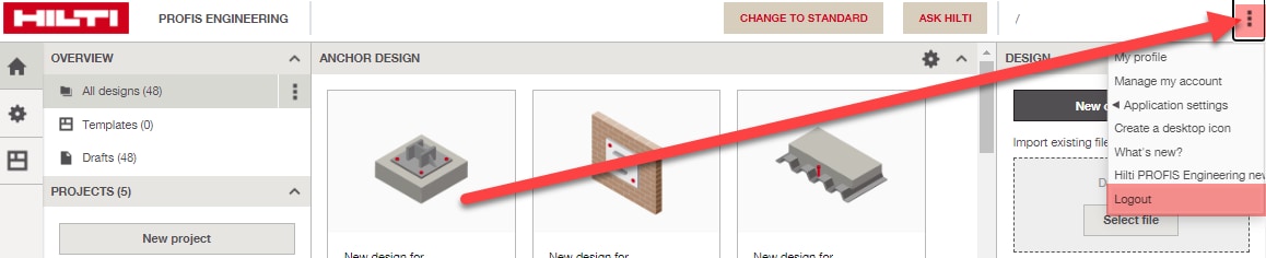 HILTI PROFIS LOG IN - software and anchor design, Hilit Profis...