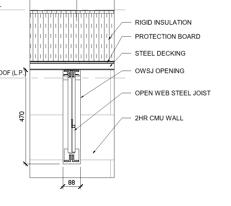 CMU & Steel Bar Joist Firestop - Masonry Design, firestop deta...