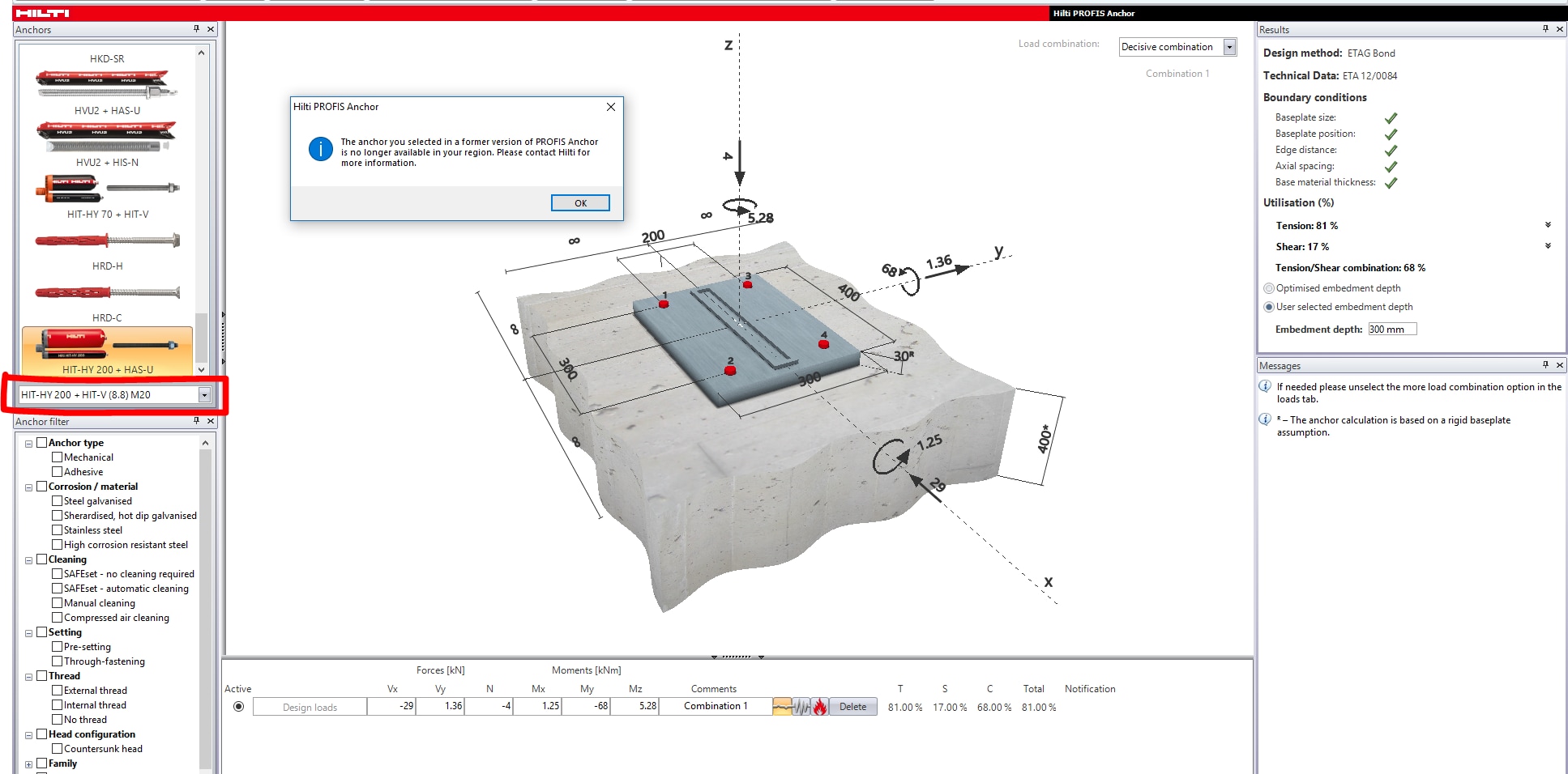 Availability of HIT-HY200+HIT-V (8.8)M20 - Available Anchor i...