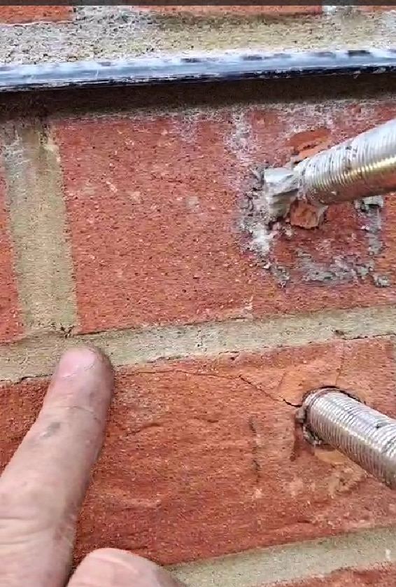 Why does hollow brick crack when drilled with Hilti? - Brick A...
