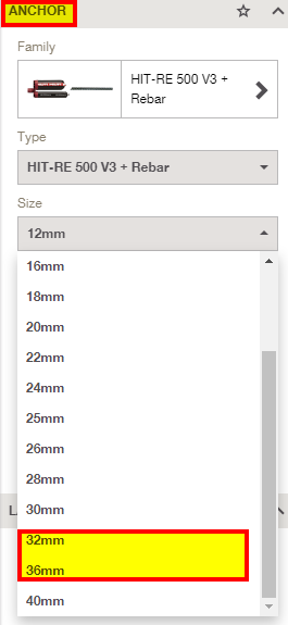 Checking Shear capacity of 32mm rebar - PROFIS Engineering sui...