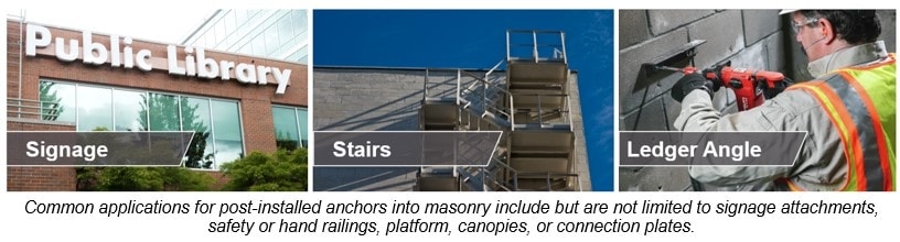 Changes to Post-Installed Anchor Design into Masonry Base Mate...