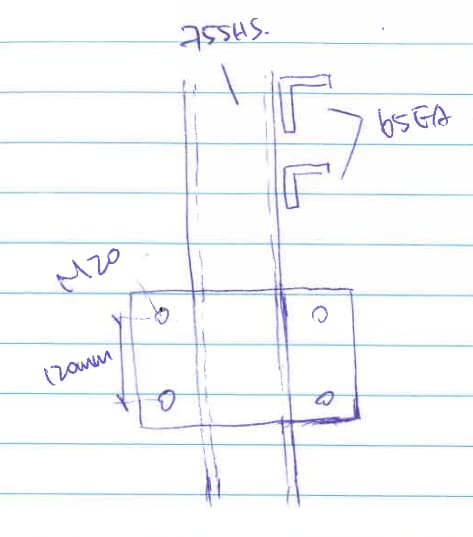 Chemical bolts to the wall of concrete plinth - HILTI PROFIS,