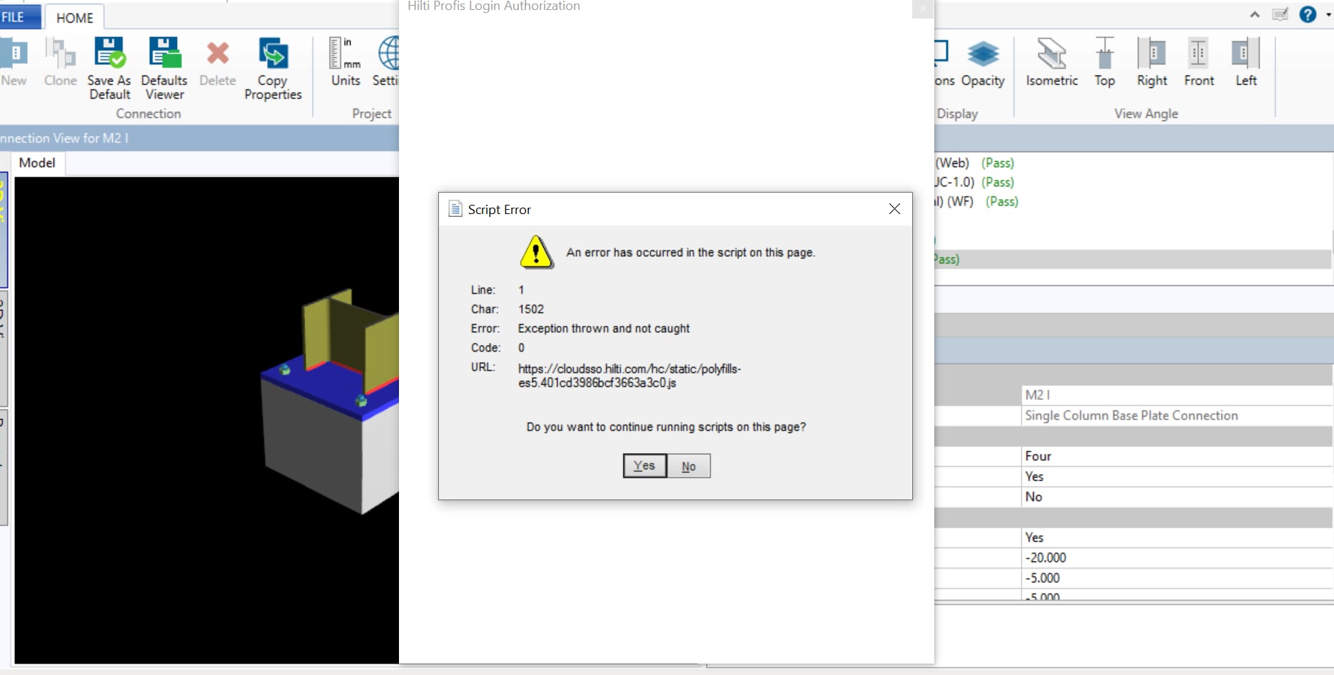 I am unable to Export to PROFIS from RISA Connections - RISA C...