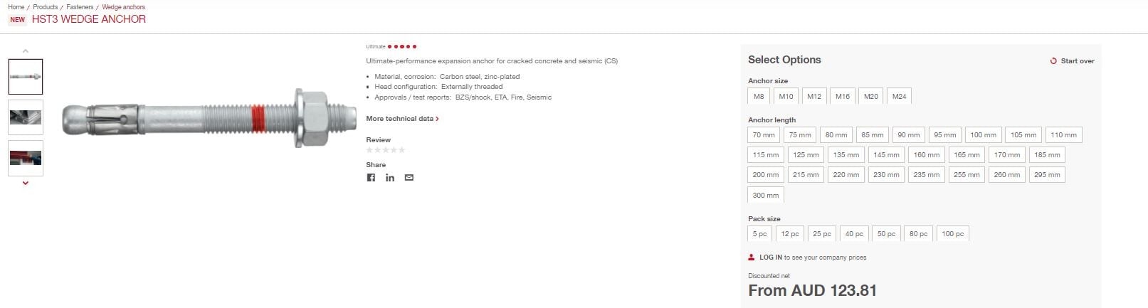 Cannot find HST3 M10 in software - profis, HST-3 M10 - Enginee...