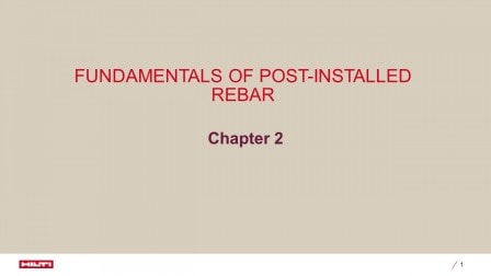 Fundamentals of Post-Installed Rebar - Ask HILTI