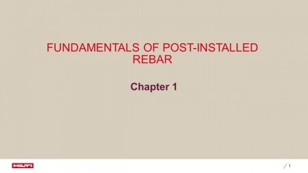 Fundamentals of Post-Installed Rebar - Ask HILTI
