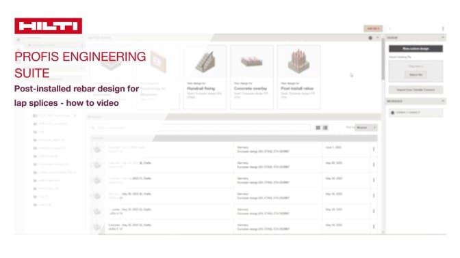 How To - Design Post-Installed Rebar Lap Splice Connections