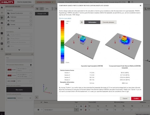 Baseplate rigidity check in PROFIS Engineering Standard - Engi...