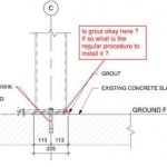 Grout under baseplate for Wedge type anchor - Kwik-Bolts, GroutKB-TZ ...