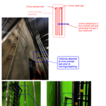 Acceptable assembly for unistrut (pipe support) penetration th...