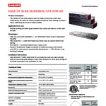 Edge of Slab Quickseal - perimeter firestopping, Hilti Firesto...
