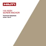 Hilti HUS4 Screw Anchor - Screw anchor, HUS4 - Hilti USA
