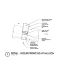 1 Hour Gypboard wall on Curtai nwall mullion - GWB partition a...