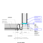 GWB partition(fire barrier) to aluminum curtain wall firestopp...
